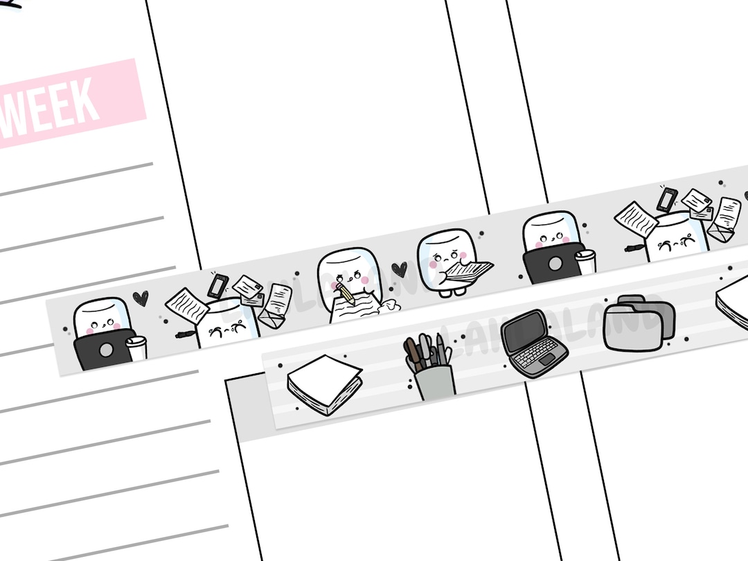 Working Stickers Digital, Cute Stickers, Working Washi, Digital ...