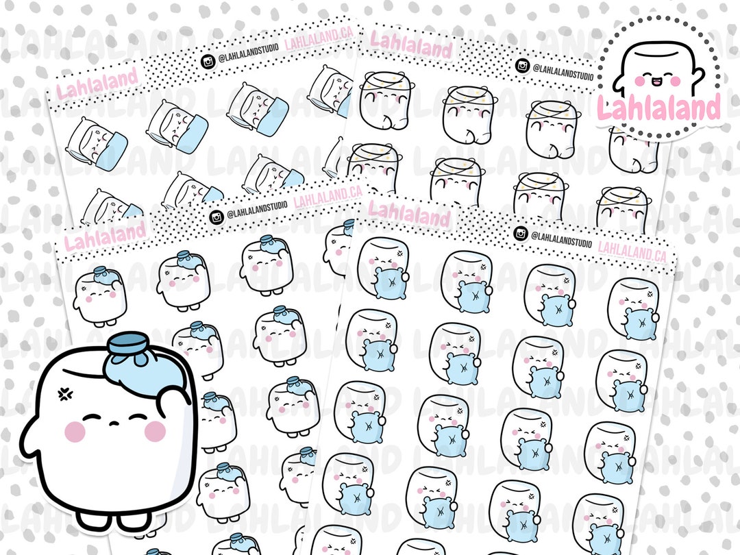 Headache Digital Stickers, Headache Stickers, Migraine Printable ...