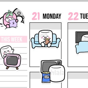 Mallows Printable Character Stickers - TV Stickers | DIY Planner ...