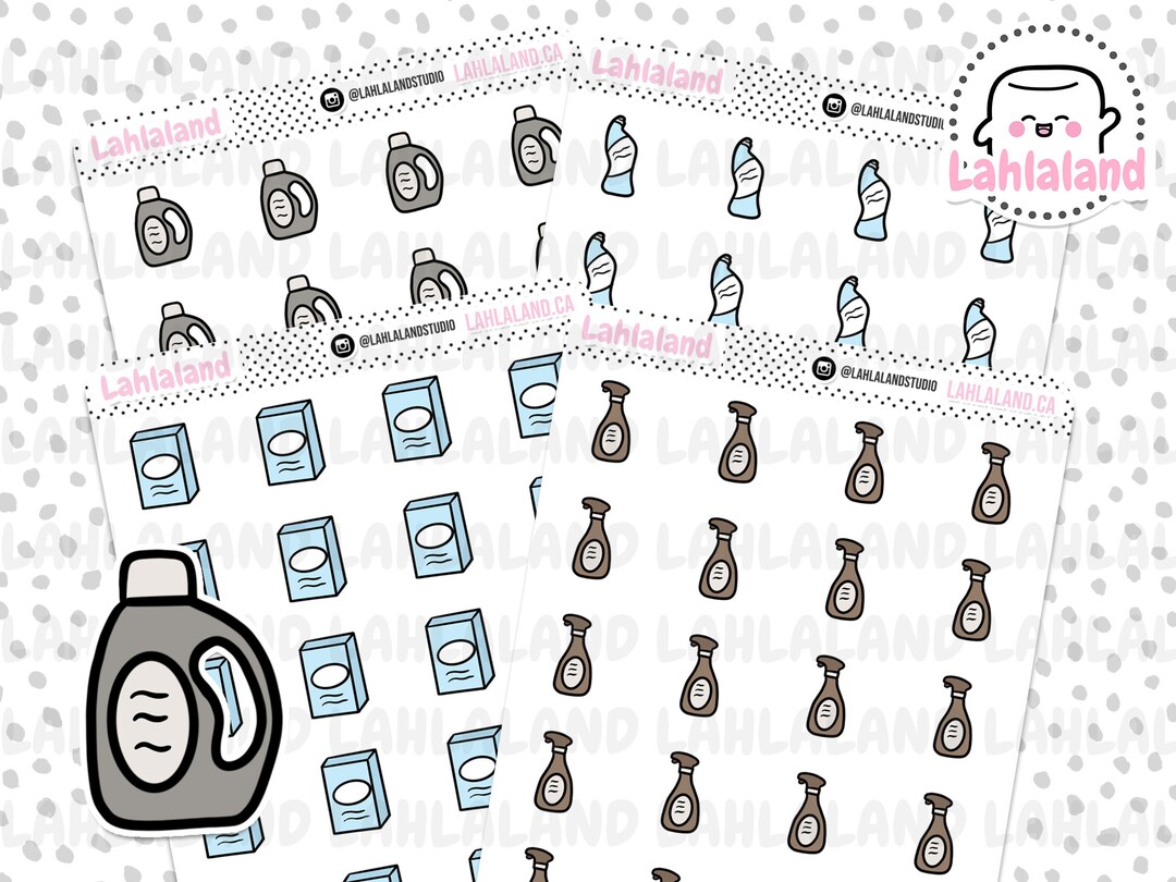 Cleaning Digital Stickers, Cleaning Stickers, Chores Printable Stickers ...