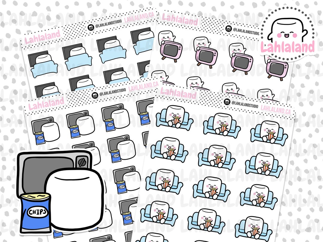 Mallows Printable Character Stickers TV Stickers DIY Planner Stickers ...