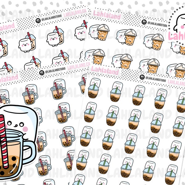 Boba Printable Stickers - Etsy