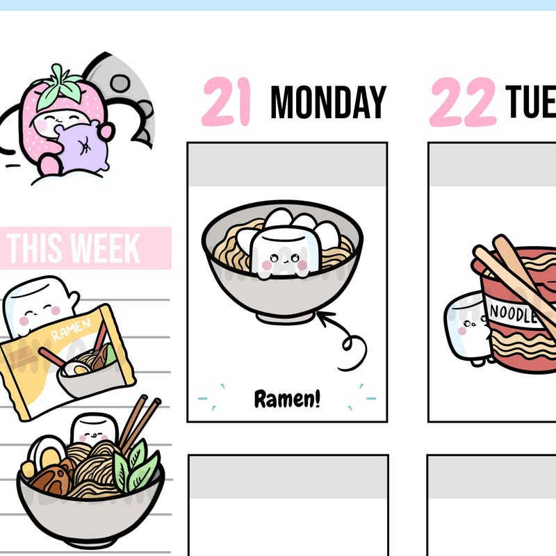 Ramen Stickers - Etsy