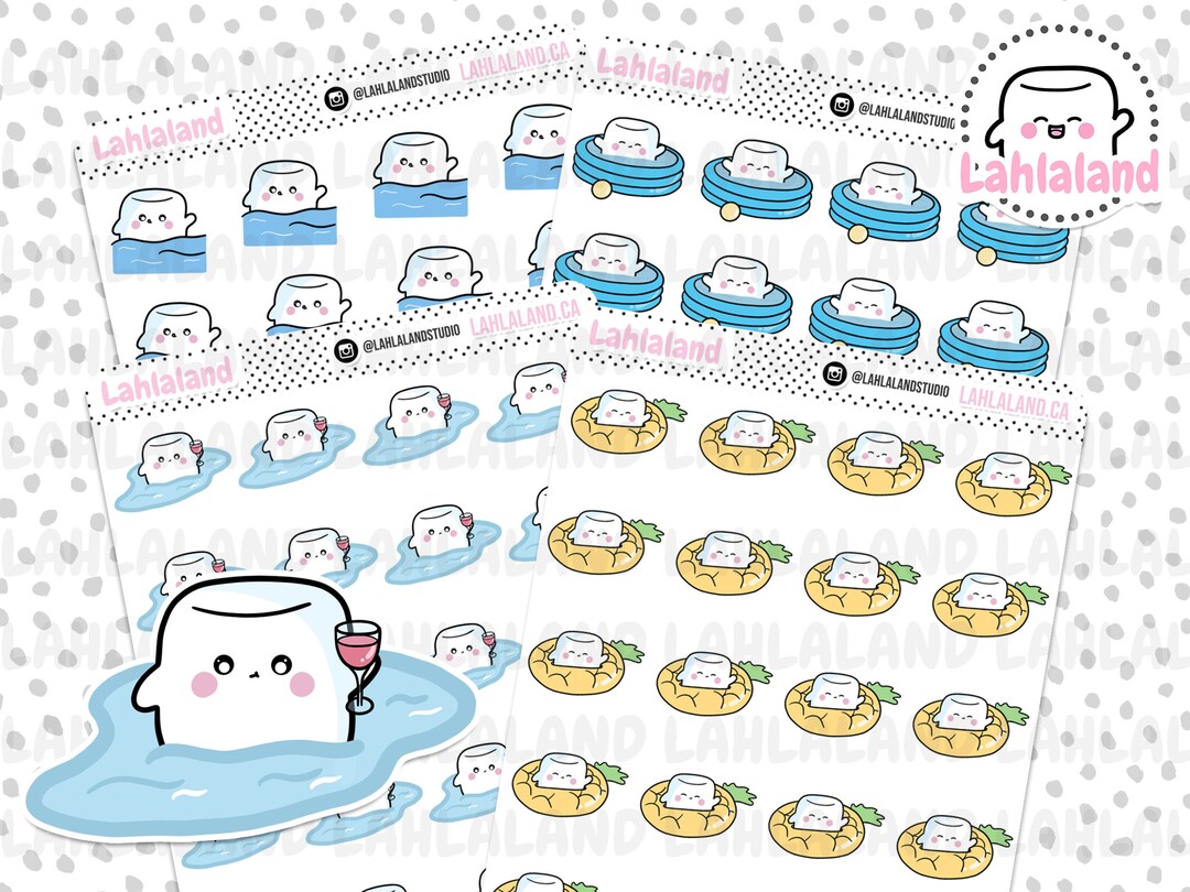 Pool Digital Stickers, Swimming Stickers, Swimming Printable Stickers ...