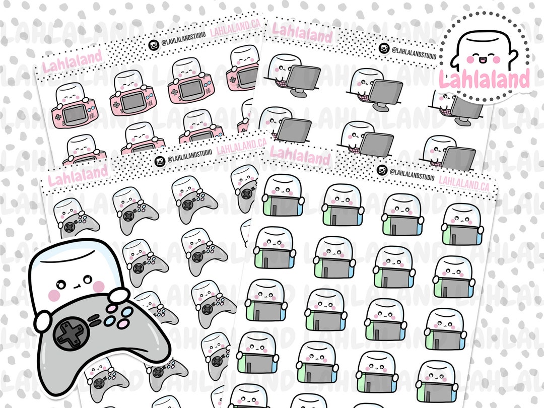 Gaming Digital Stickers, Gaming Stickers, Printable Stickers, Pre ...