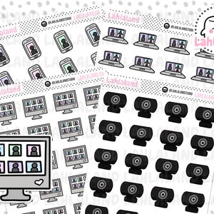 Zoom Meeting Digital Stickers, Video Call Stickers, Printable Stickers ...