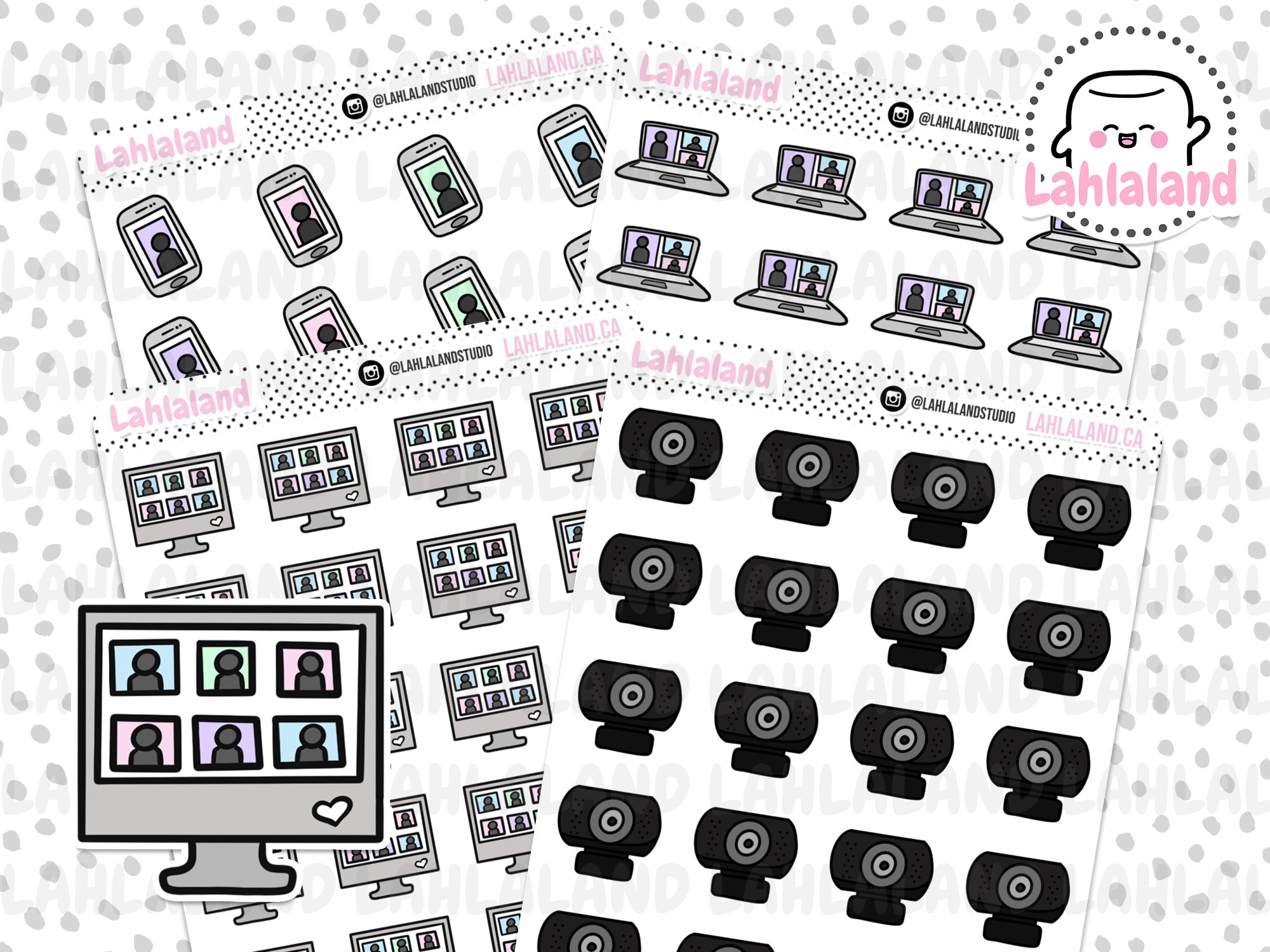 Zoom Meeting Digital Stickers, Video Call Stickers, Printable Stickers ...