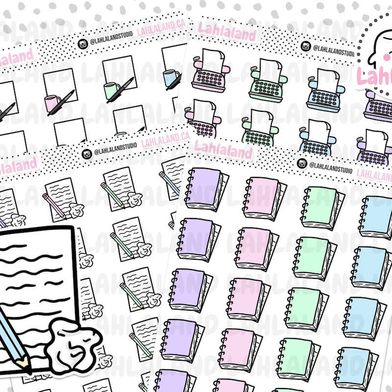 Printable Writing Stickers - Etsy