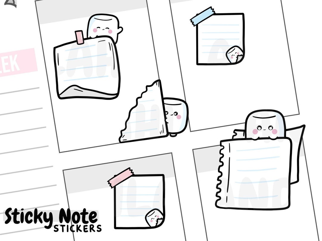 Sticky Notes Digital Stickers, Goodnotes Stickers, Sticky Note Stickers ...