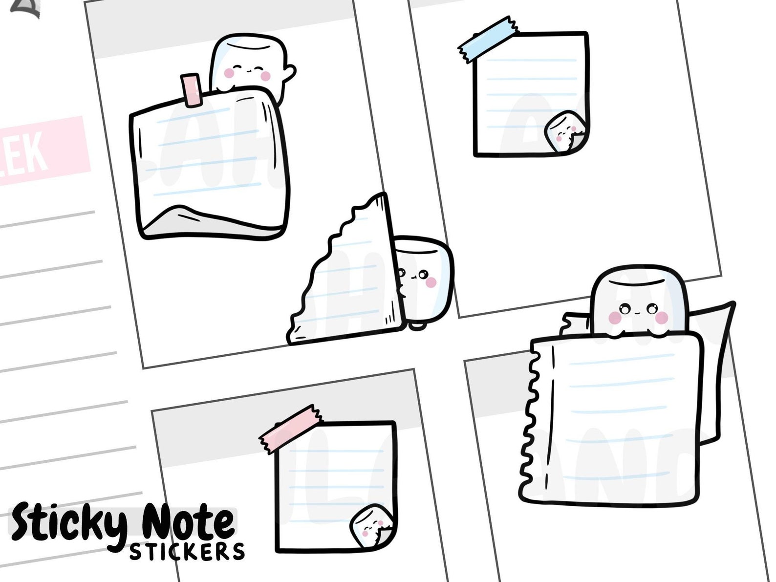 Sticky Notes Digital Stickers, Goodnotes Stickers, Sticky Note Stickers ...
