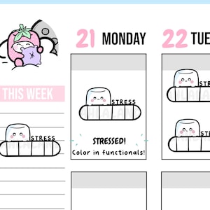 Stress Stickers Digital, Cute Stickers, Stress Stickers, Digital ...