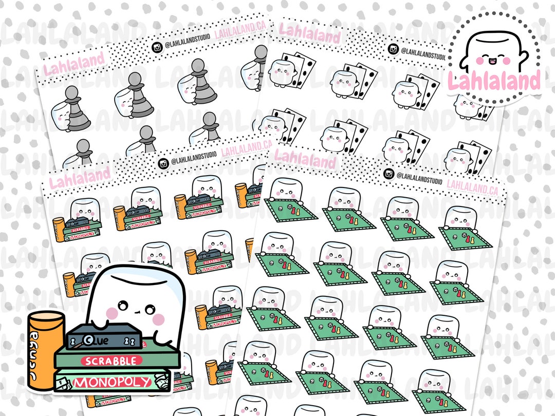 Board Game Digital Stickers, Board Games Stickers, Printable Stickers ...