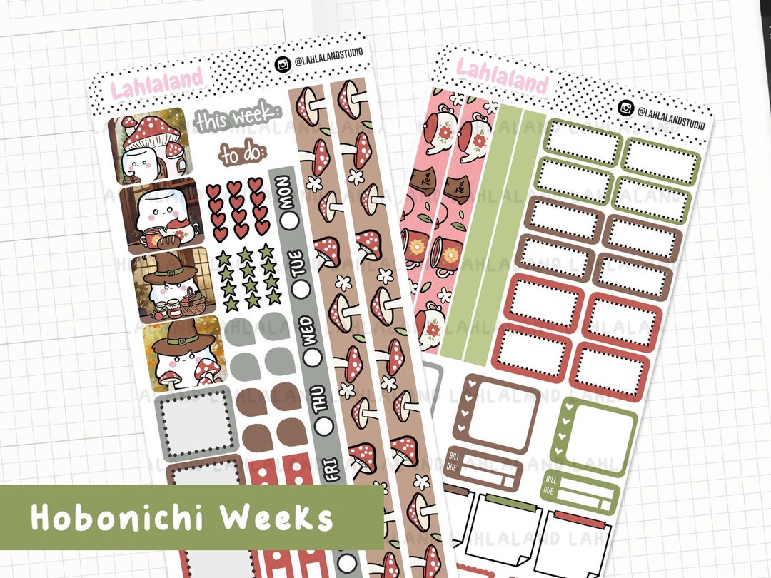 Cottagecore Weekly Kit, Hobonichi Weeks Weekly Kit, Printable Weekly ...