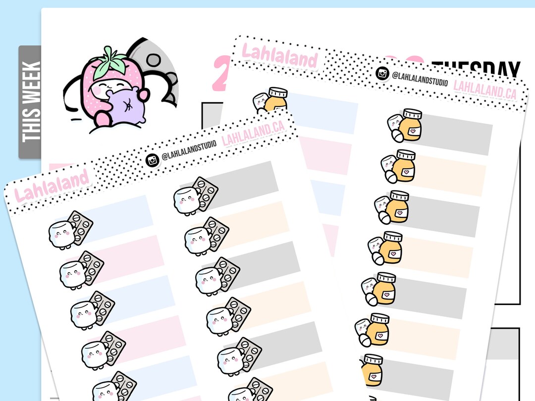 Medication Banners Digital Stickers, Prescription Stickers, Printable ...