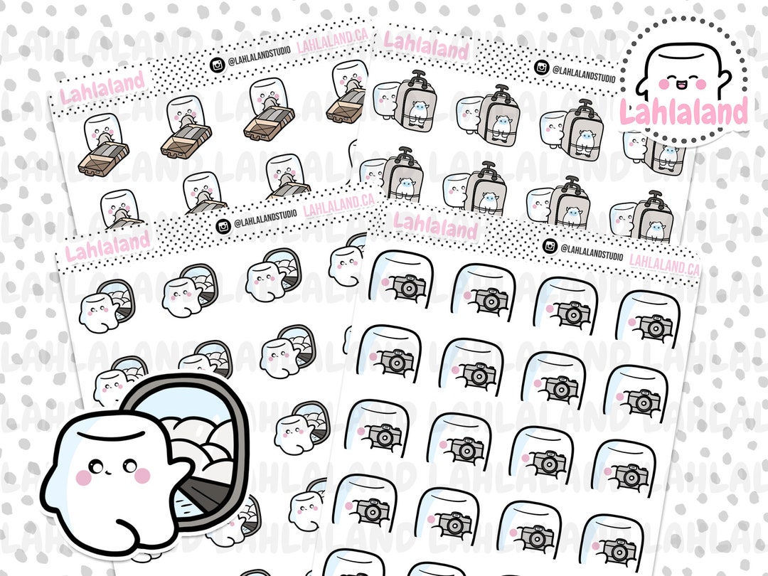 Travel Digital Stickers, Vacation Stickers, Travelling Printable ...