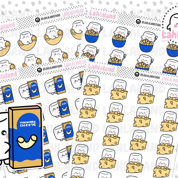 Mac and Cheese Stickers - Etsy