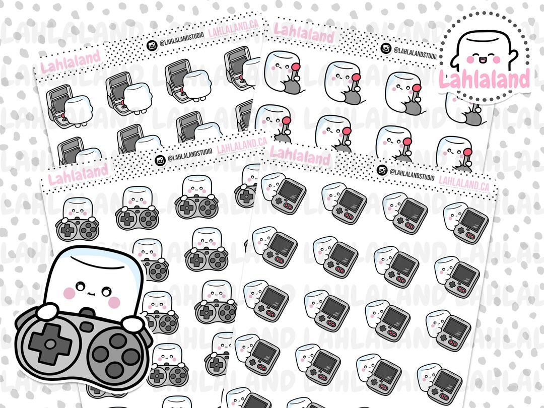 Retro Digital Stickers, Gaming Stickers, Gaming Printable Stickers, Pre ...