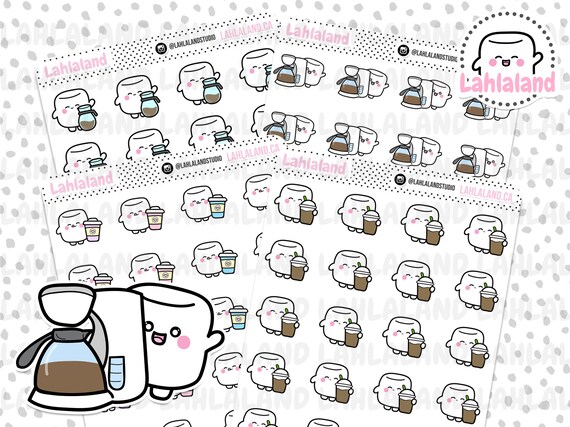 Paper & Party Supplies Mallows Printable Character Stickers DIY Planner ...