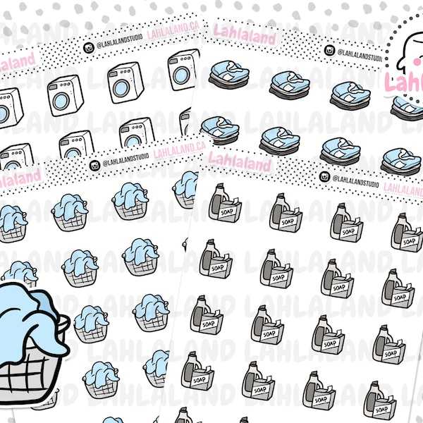 Laundry Stickers - Etsy