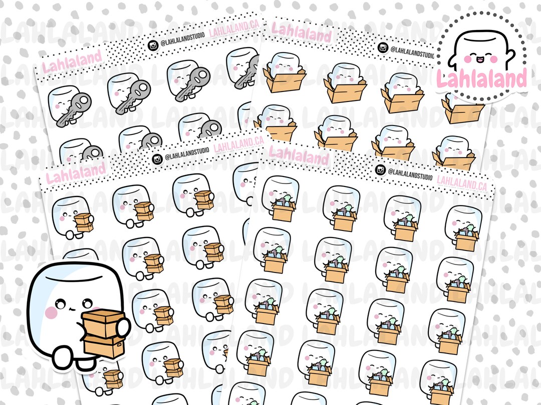 Moving Digital Stickers, Moving Stickers, Printable Stickers, Pre ...
