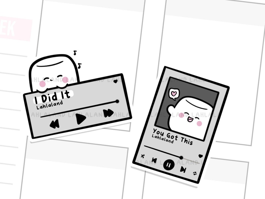 Playlist Digital Stickers, Digital Die Cut Stickers, Printable Stickers ...