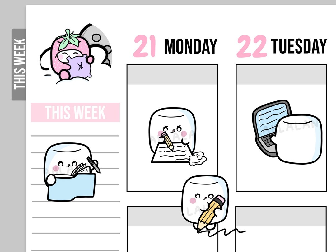 Writing Digital Stickers, Writing Stickers, Writing Printable Stickers ...