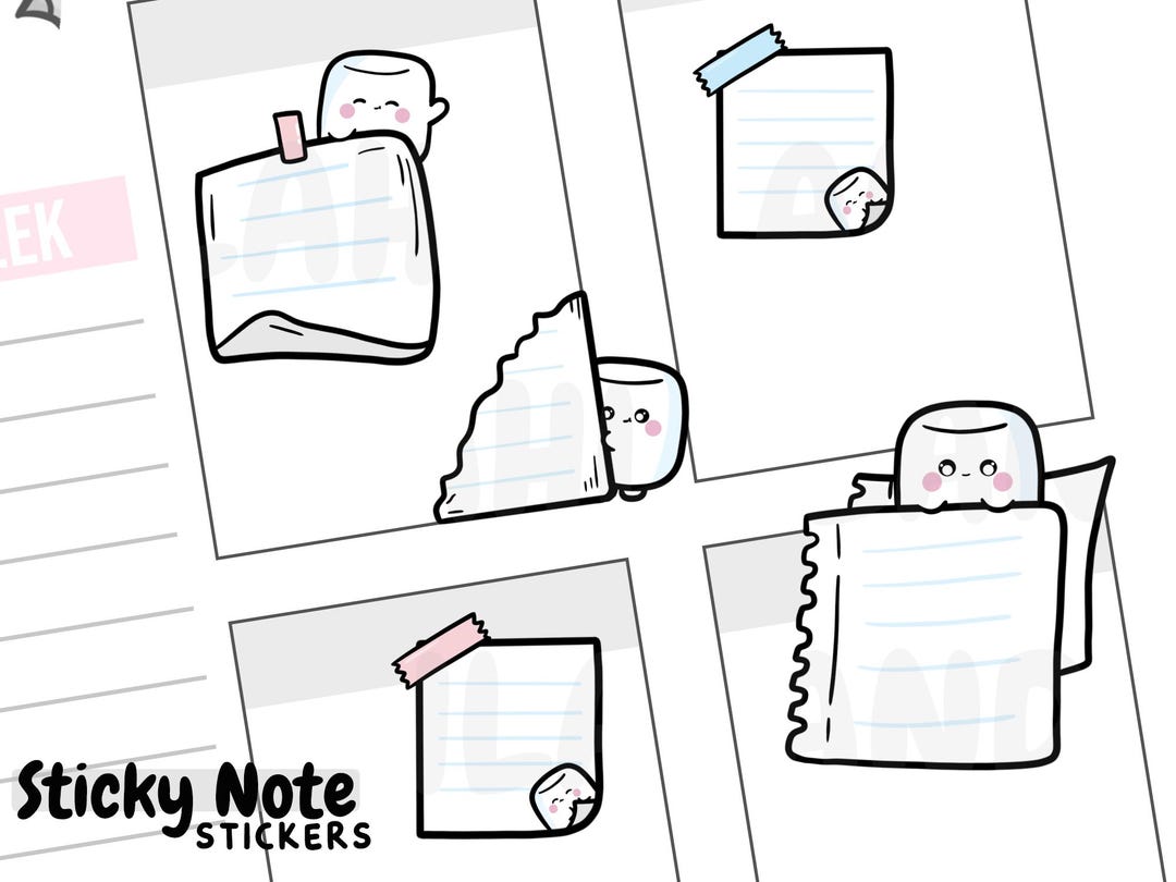 Sticky Notes Digital Stickers, Goodnotes Stickers, Sticky Note Stickers ...