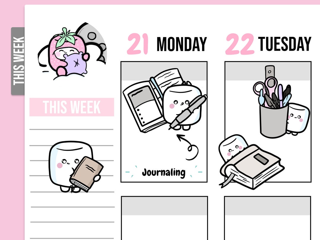 Journaling Digital Stickers, Writing Stickers, Journaling Printable ...