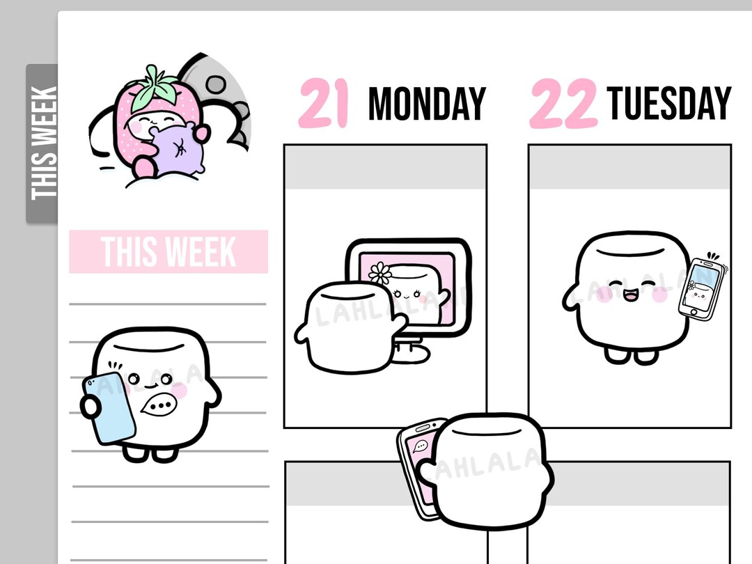 Facetime Digital Stickers, Video Call Stickers, Printable Stickers, Pre ...