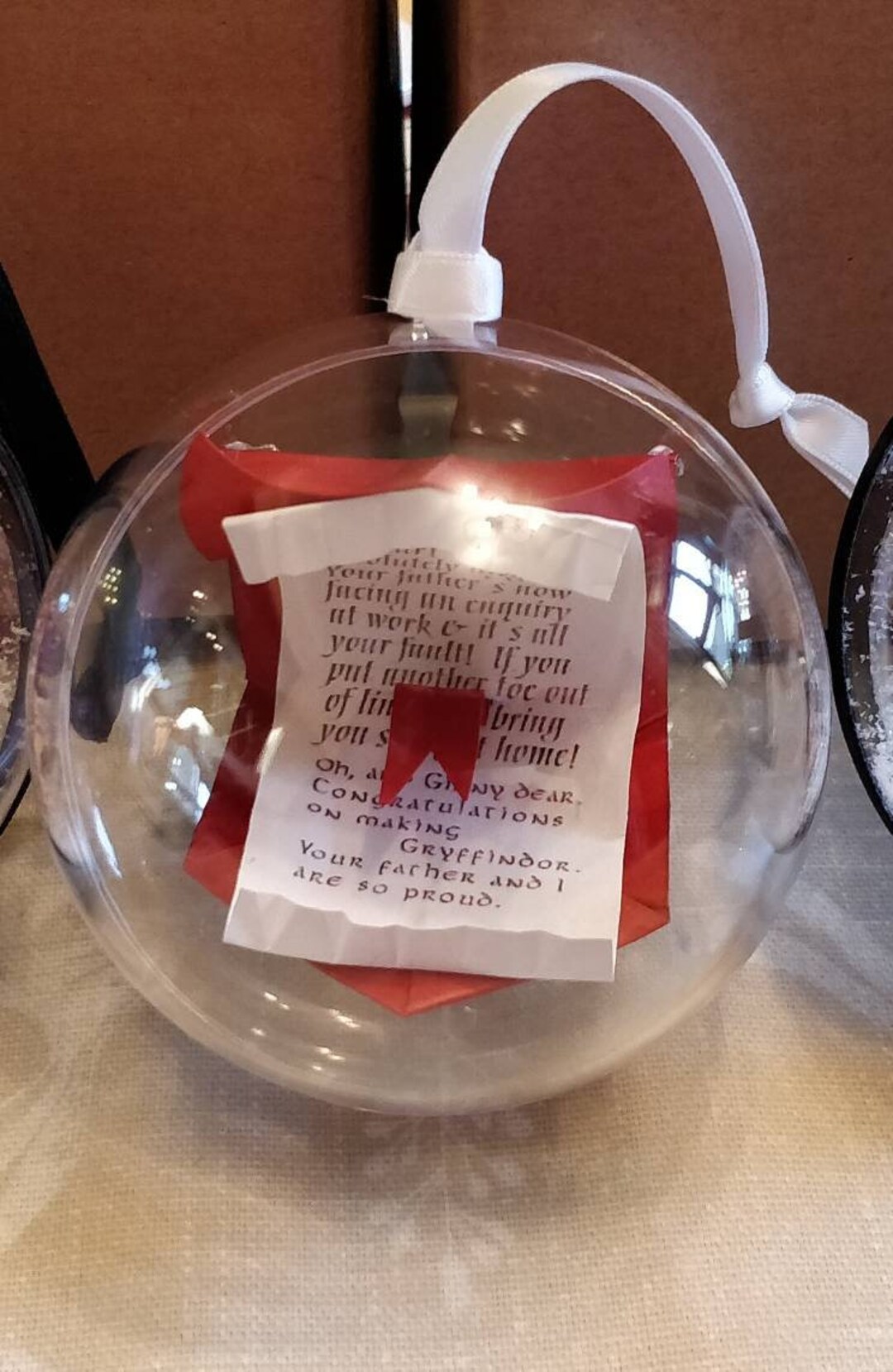 Wizard Bauble Decoration Ron's Howler, With Original Letter From Mrs ...