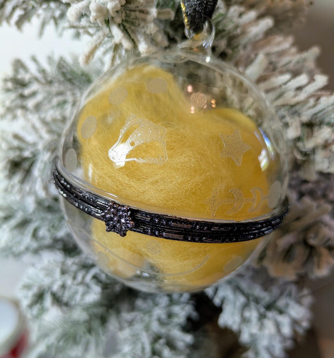 Hogwarts House Inspired Remembrall - With Badger Logo and Hufflepuff ...