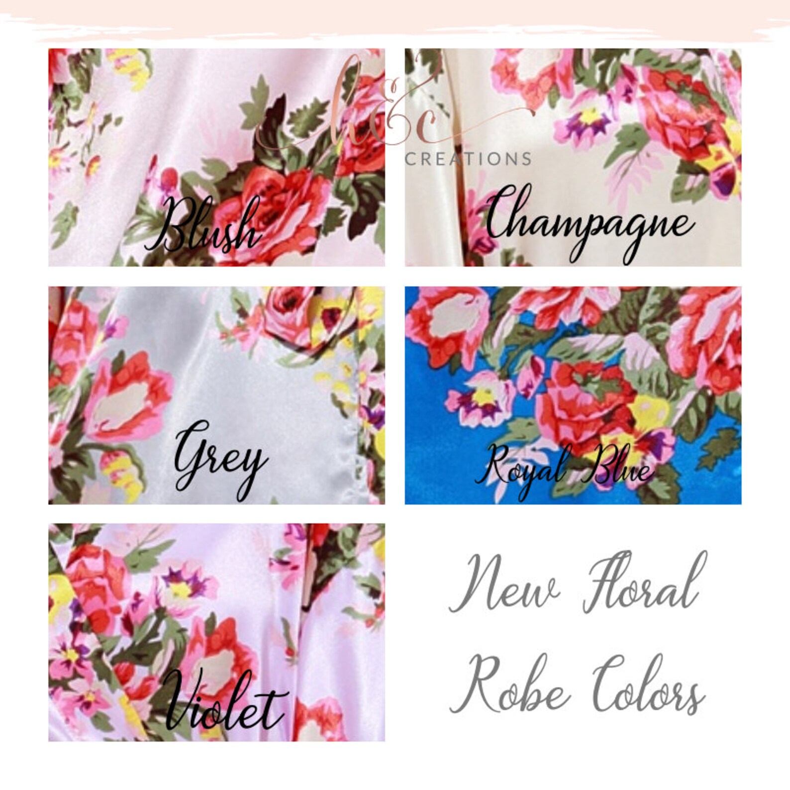 Silk Bridesmaid Robes Bridesmaid Gifts Coral Floral Robe | Etsy