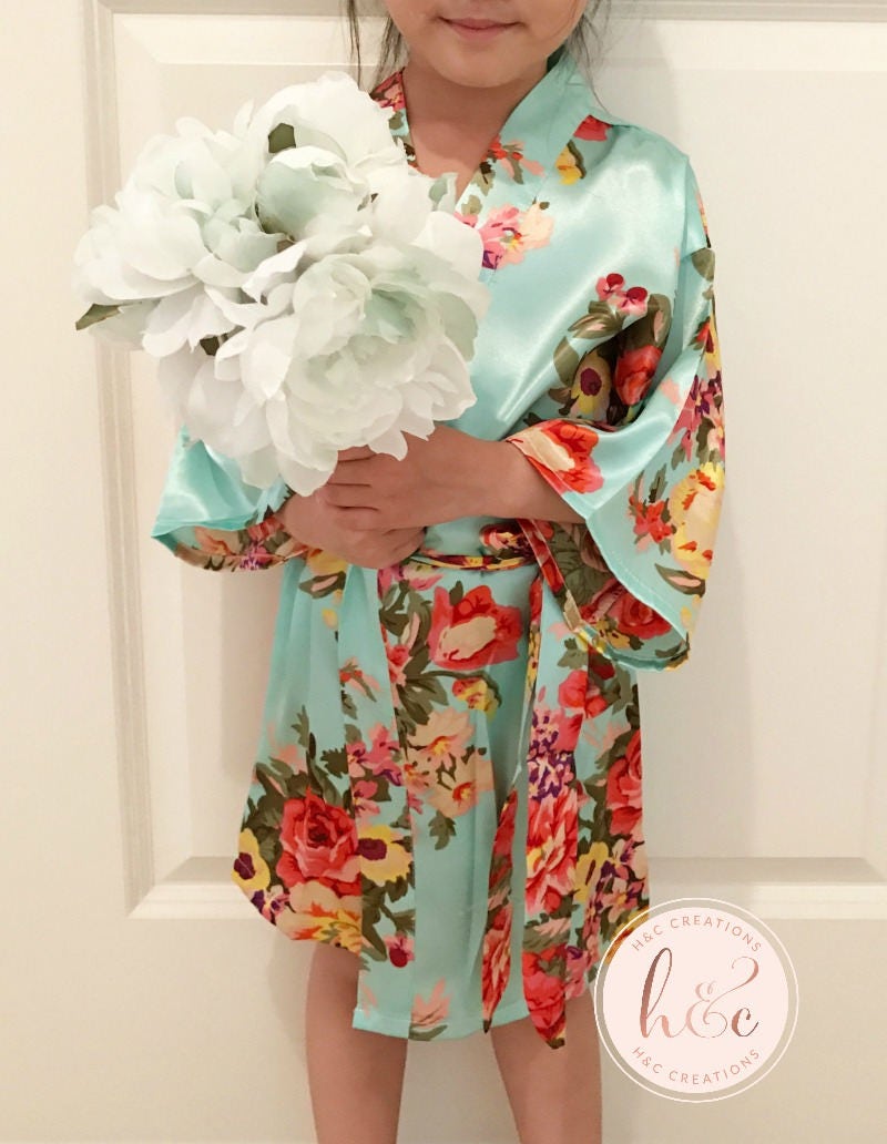 Sale Flower Girl Robe Flower Girl Gift Kids Robe Flower - Etsy