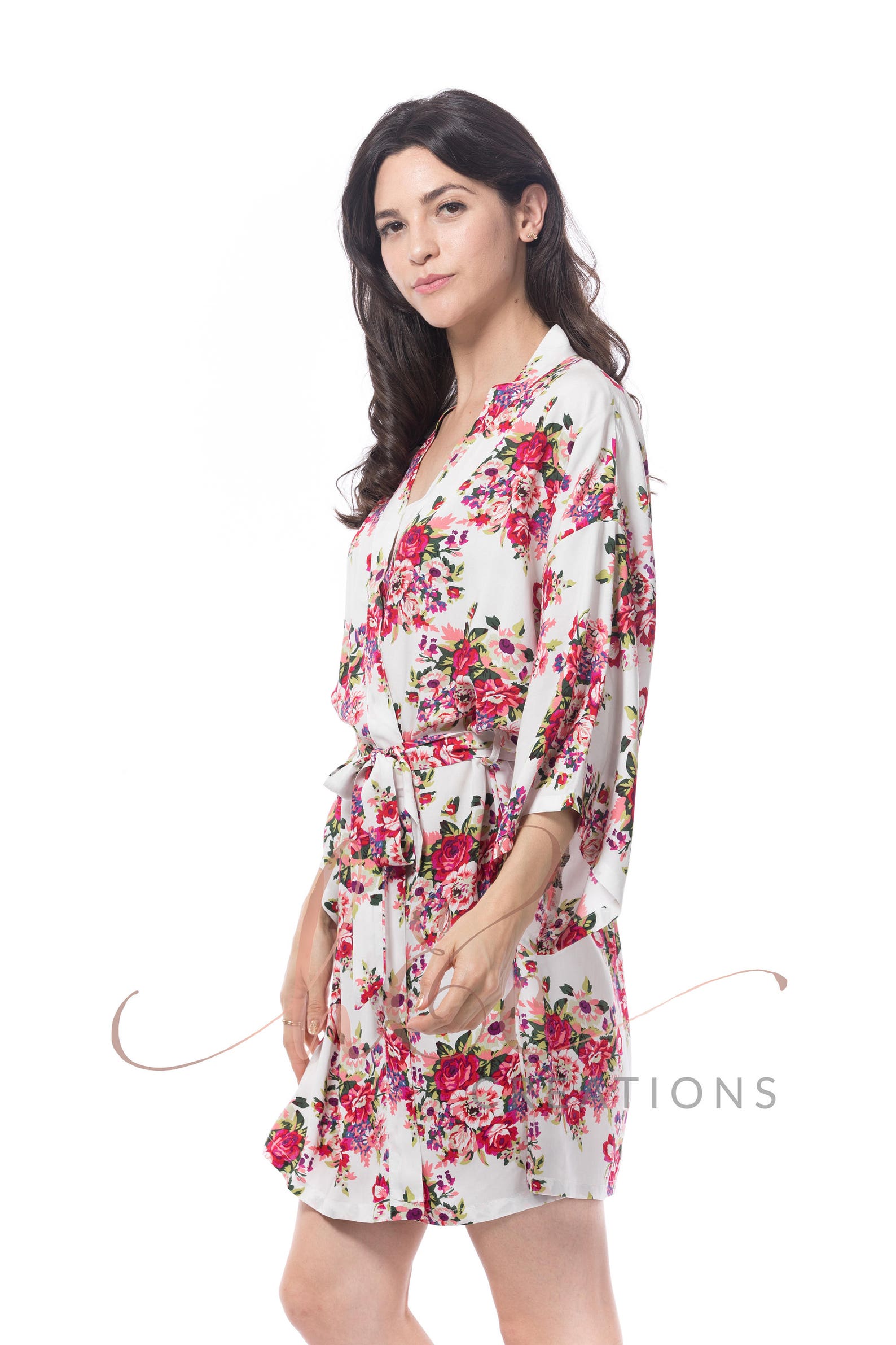 Sale Floral Robe Bridesmaid Robe Personalized Robe Flower | Etsy