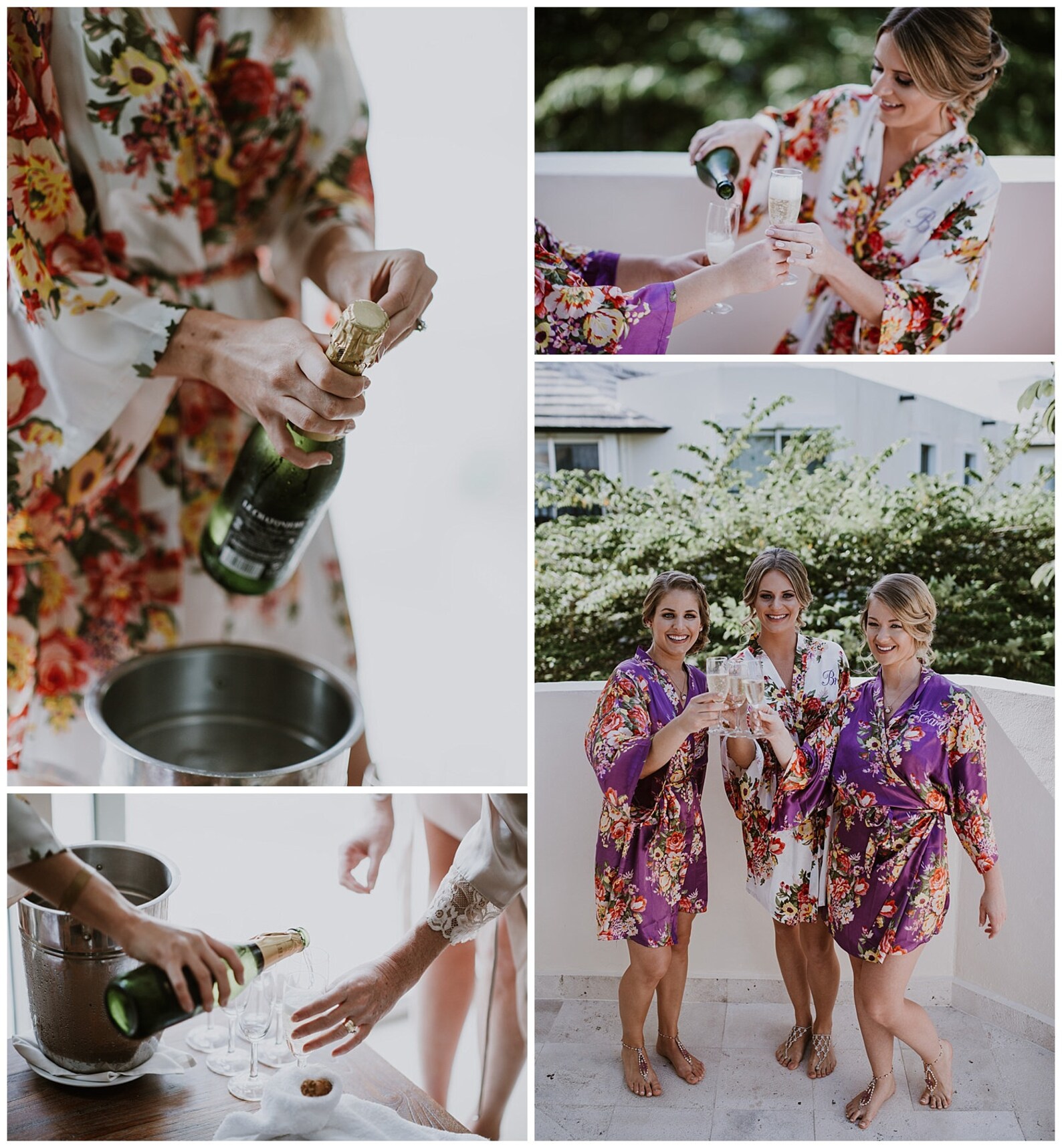 Silk Bridesmaid Robes Bridesmaid Gifts Coral Floral Robe | Etsy