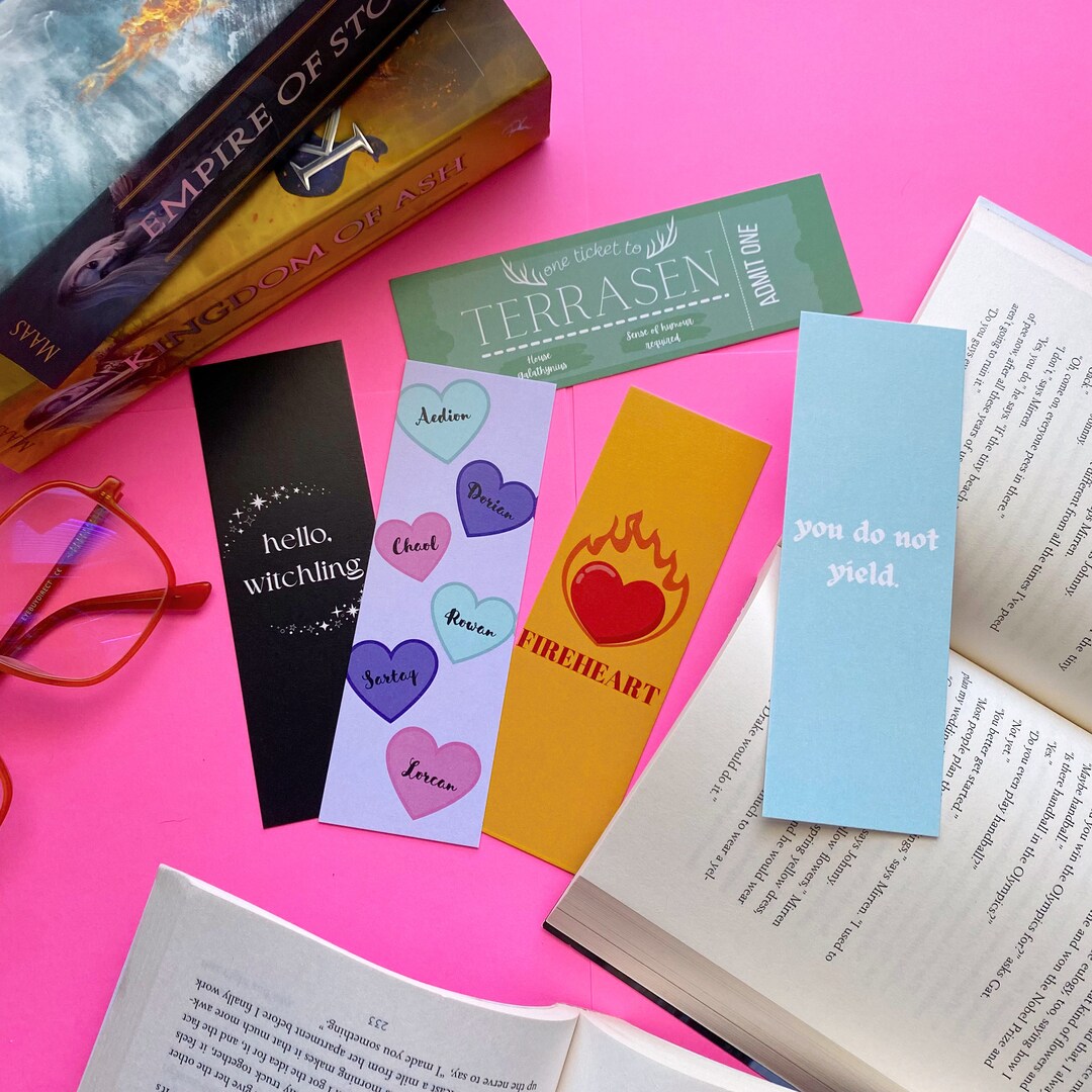 Throne of Glass Bookmarks | Card Stock Bookmarks | Book Accessories ...