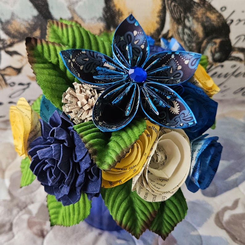 Book Page Paper Flowers, Summer, Spring, Mother's Day, Fall, Country ...