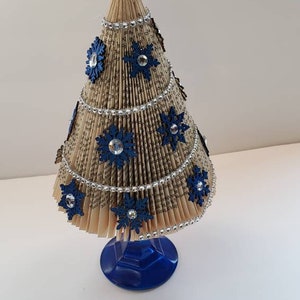 Repurposed Book Christmas Tree - Custom Color, Book Tree, Christmas ...