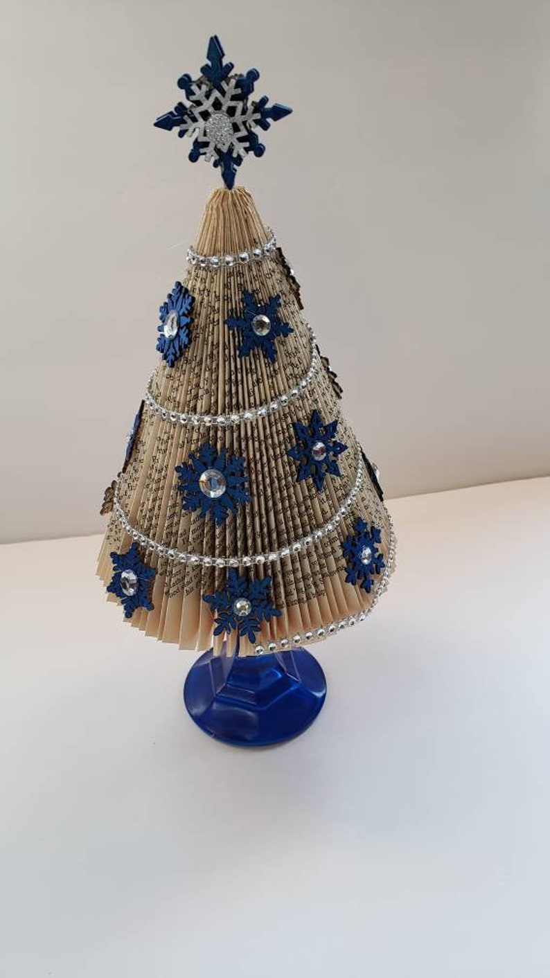 Repurposed Book Christmas Tree - Custom Color, Book Tree, Christmas ...