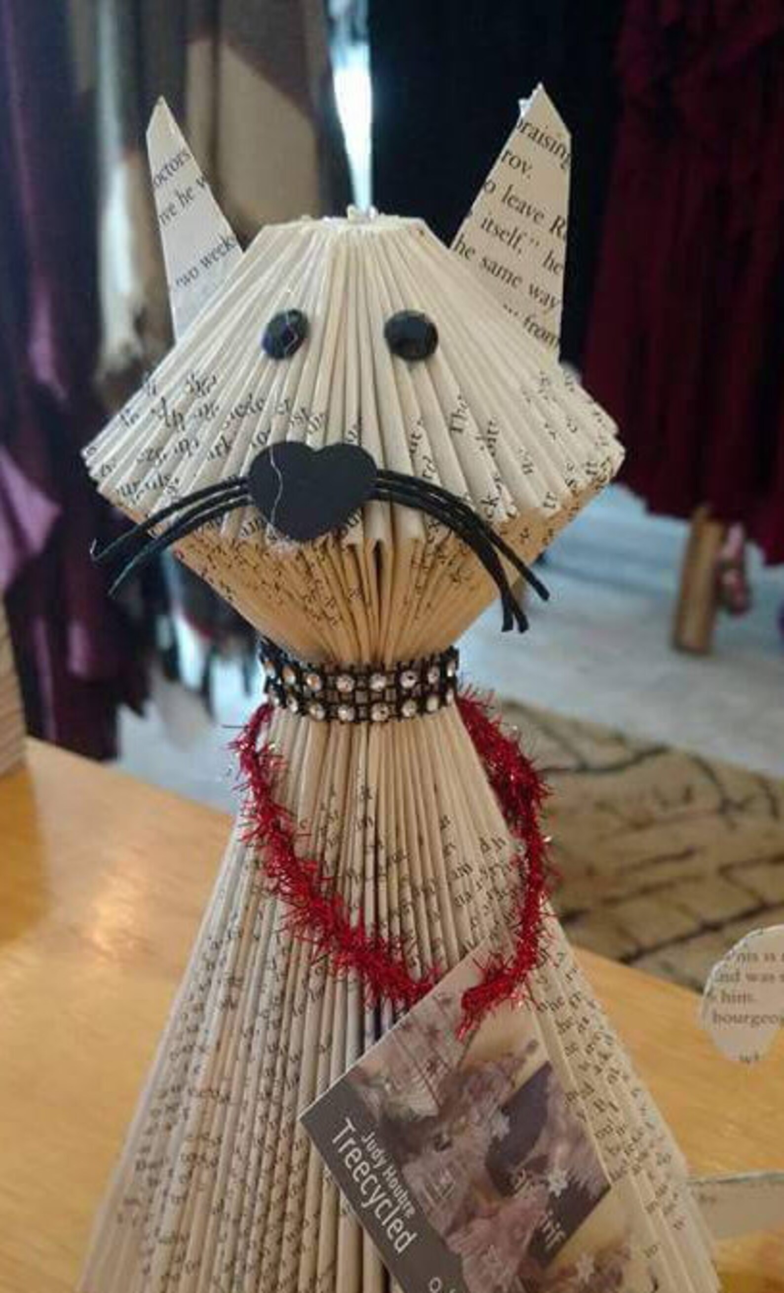 Book Cat Repurposed Book Art Cat Lover Gift New Cat Gift | Etsy