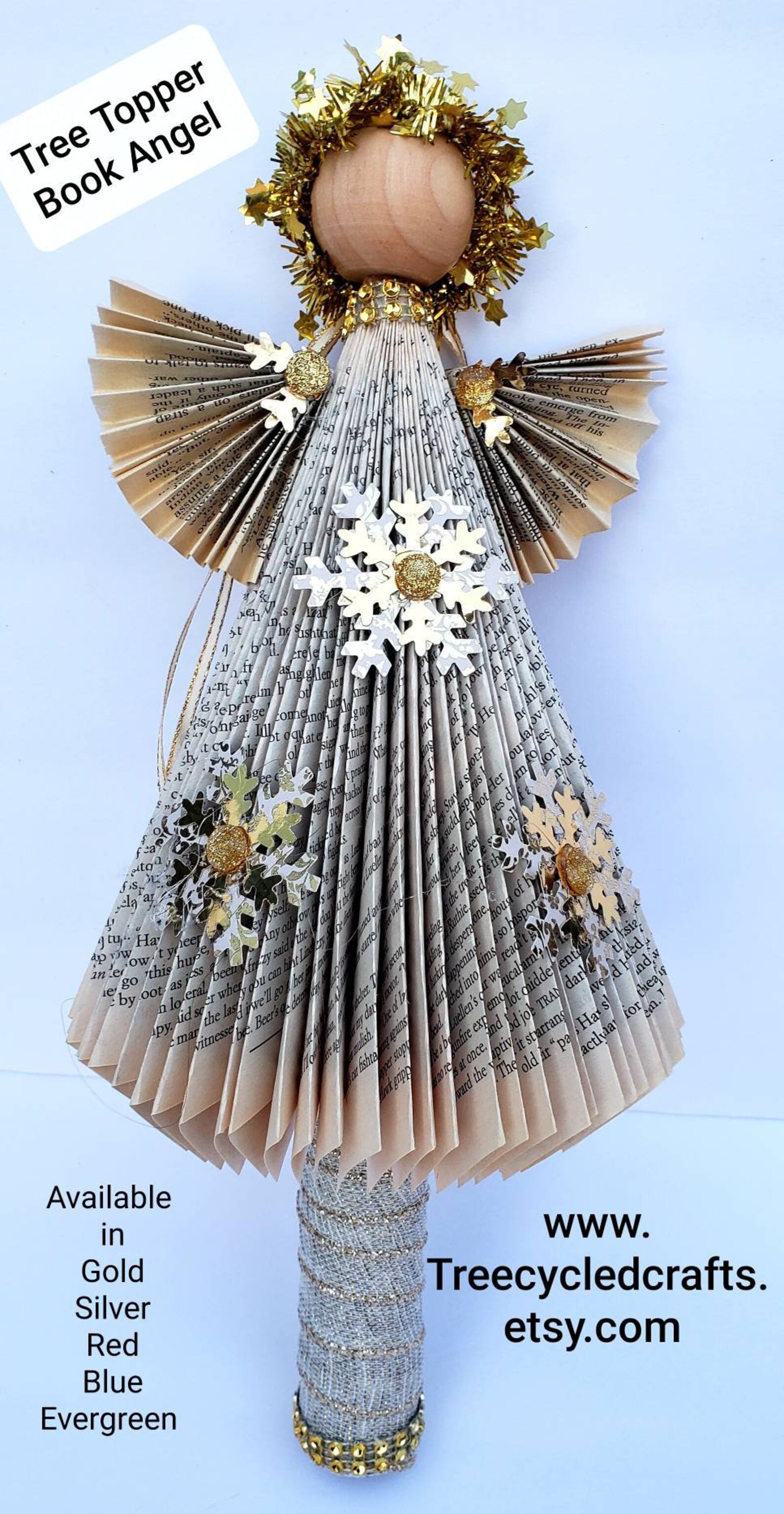 Christmas Angel Tree Topper Christmas Tree Angel Topper Book - Etsy