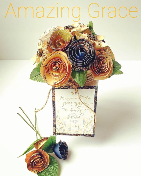 Hymnal Flowers Amazing Grace Hymn Amazing Grace Flowers | Etsy