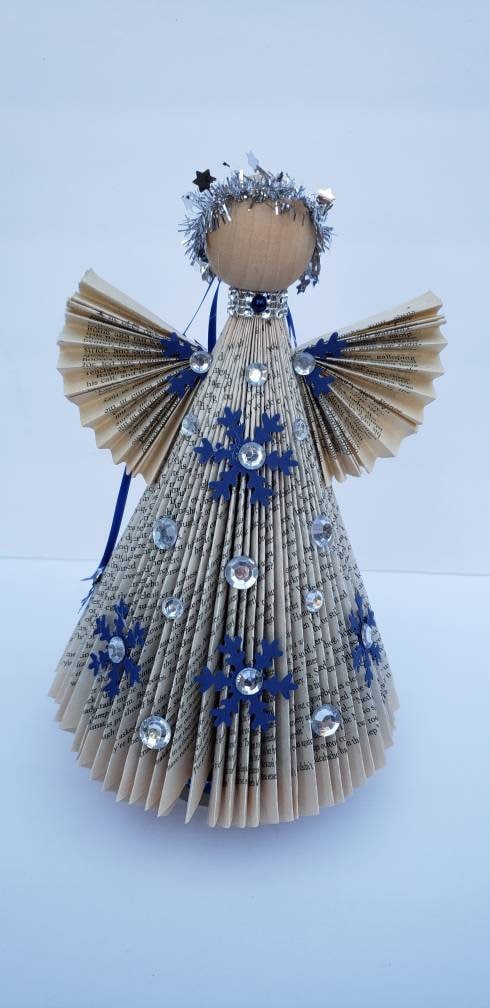 Repurposed book Angel Regular Table top Custom Color book | Etsy