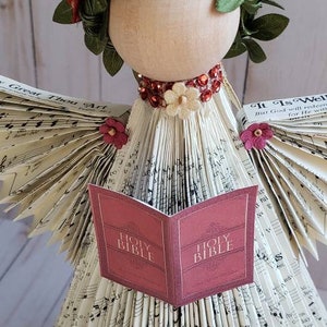 Hymnal Angel, Repurposed Hymnal, Hymnal Book, Teacher, Reuse, Recycle ...