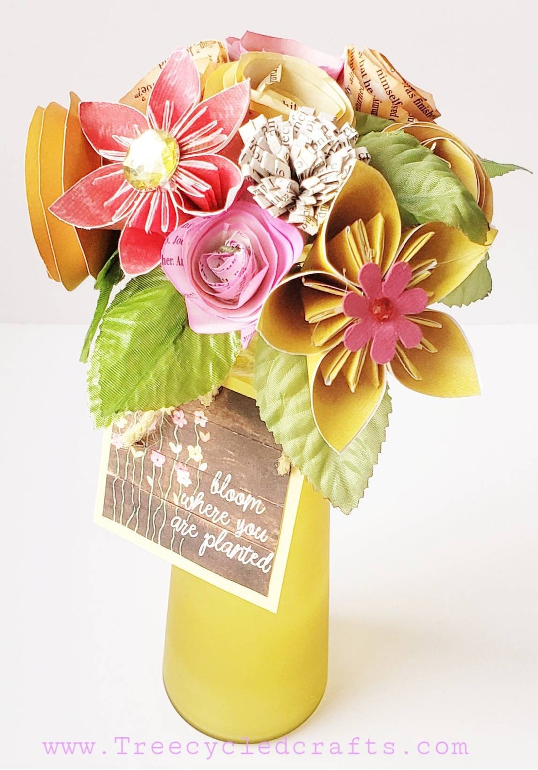 Bloom Where You're Planted Flower Bouquet, Birthday Gift, Girlfriend ...
