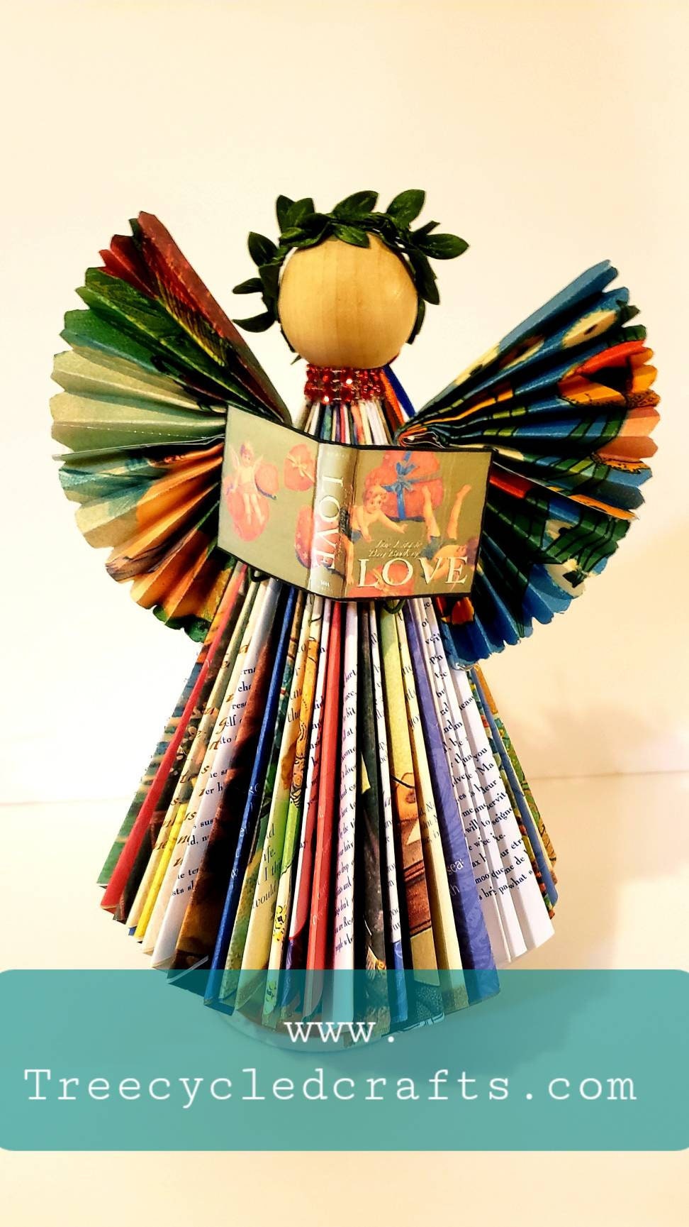 Custom Repurposed Book Angel - Made From a Book Supplied by the ...