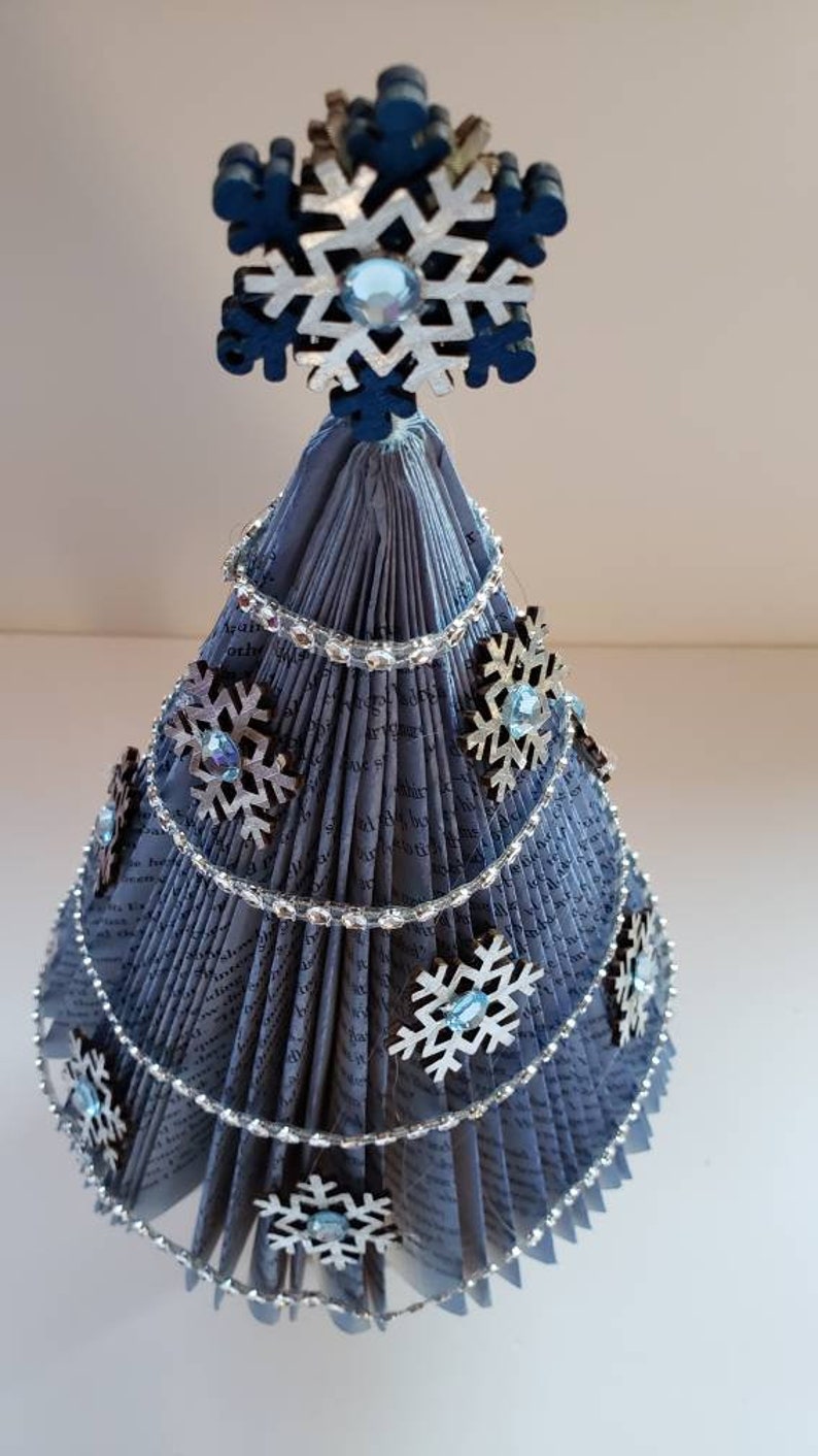 Repurposed Book Christmas Tree - Custom Color, Book Tree, Christmas ...