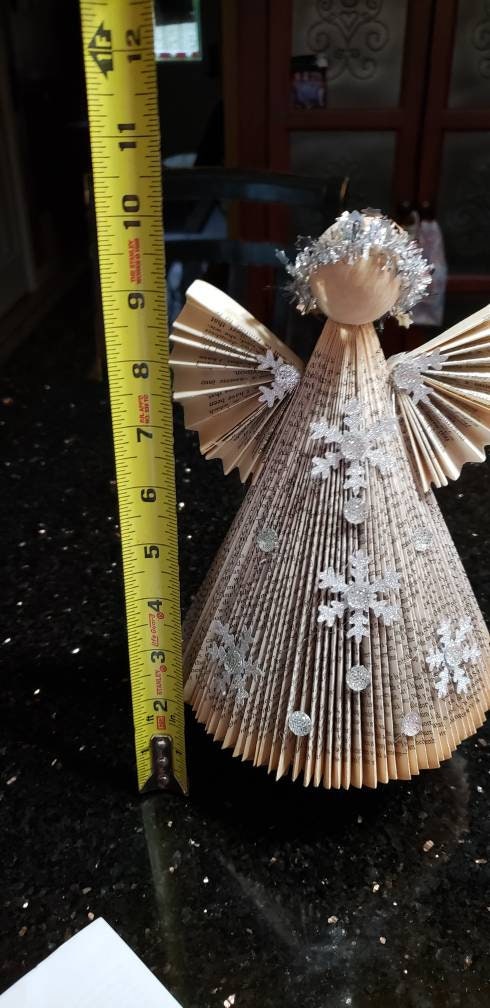 Repurposed book Angel Regular Table top Custom Color book | Etsy