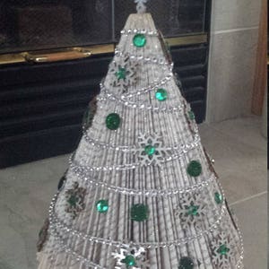 Repurposed Book Christmas Tree - Custom Color, Book Tree, Christmas ...