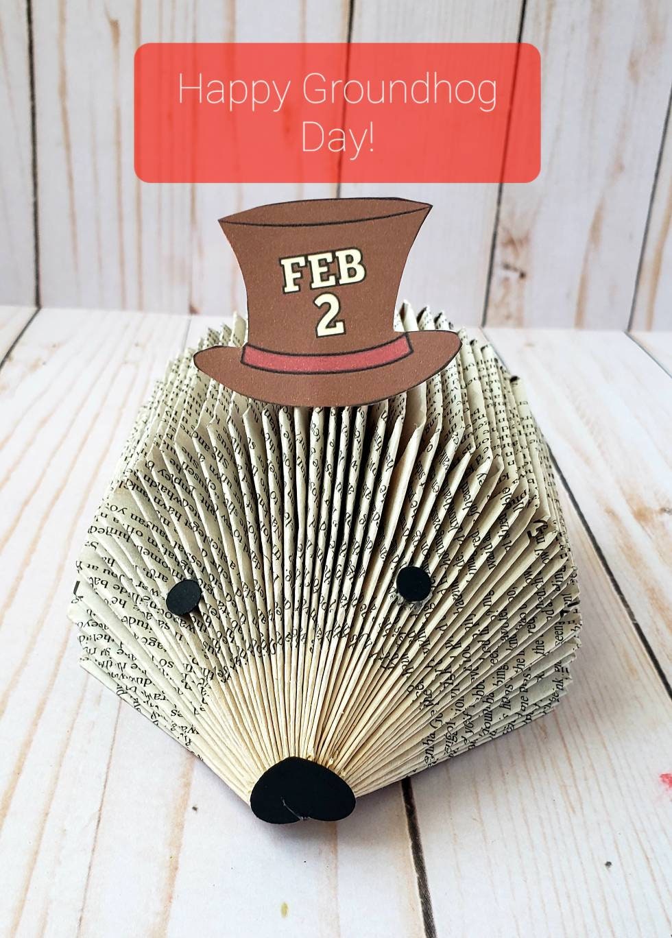 Repurposed Book Groundhogs, Groundhog Day, Hedgehog, Teacher Gift ...
